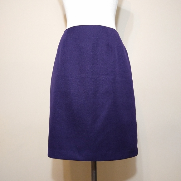 Vintage | Skirts | Vintage Synari Dark Purple Straight Skirt | Poshmark